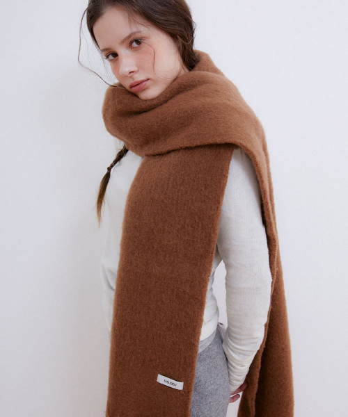 할렌(HALDEN) wool fluffy wide muffler (M049_brown) - 사이즈 & 후기 | 무신사