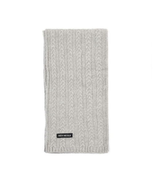 닉앤니콜(NICK&NICOLE) NICOLE CABLE KNIT MUFFLER_GRAY - 사이즈 & 후기 | 무신사