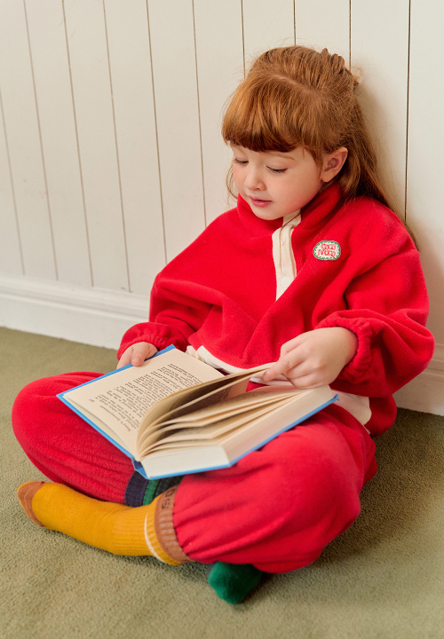 코코모코(COCOMOCO) 코카 플리스 아노락 상하세트_레드 - 사이즈 & 후기 | 무신사