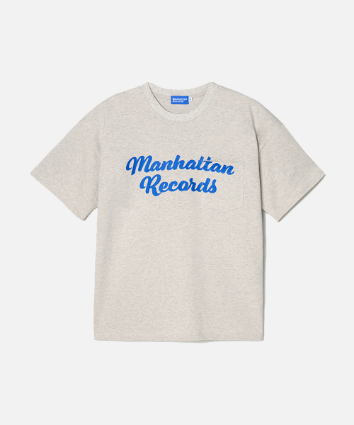맨하탄레코즈(MANHATTAN RECORDS) Manhattan Records Arch Logo Pocket T-shirt ...