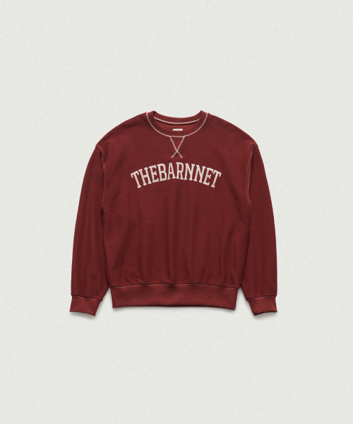 더바넷(THEBARNNET) Natural Logo Sweat Shirt_Red - 사이즈 & 후기 | 무신사