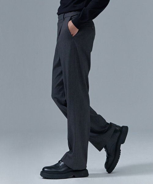 MUSINSA | CHASECULT Men's Hidden Banding Wide Slacks-BAPK2201B02