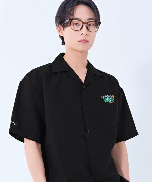 MUSINSA | CHASECULT Men's graphic lettering open collar solid shirt ...