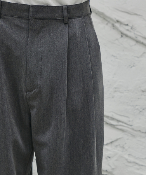 MUSINSA | SIGNATURE [Winter fabric selection] Double tuck wide slacks ...