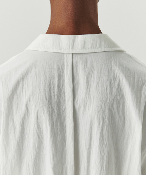 MUSINSA | LEVAR Open-Collar Crop Shirts - Off White