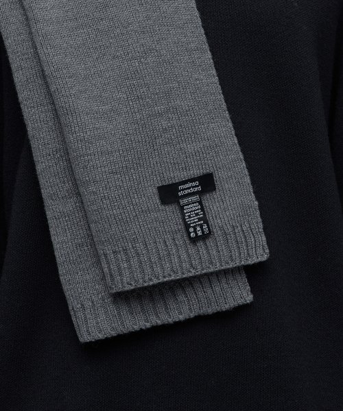 MUSINSA | MUSINSA STANDARD Plain Knit Muffler [Medium Gray]