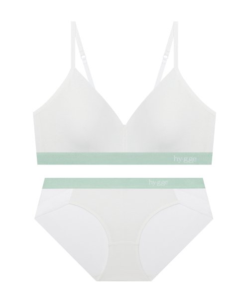 MUSINSA | HYGGE UNDERWEAR [NATURE][SET] Nature No-Wire Bralette Panty Set - 4 Colors