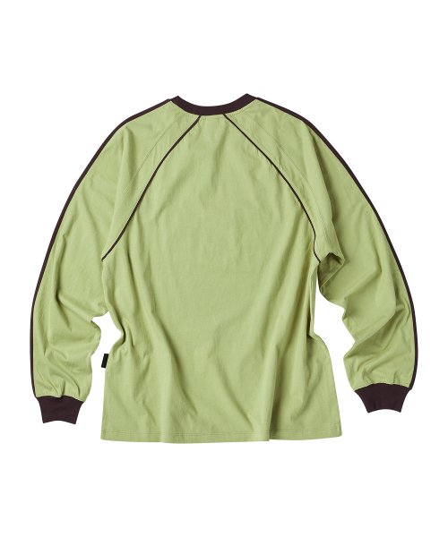 MUSINSA公式 | TRAVEL Workshop Uniform Line Raglan Long Sleeve Yellow Green