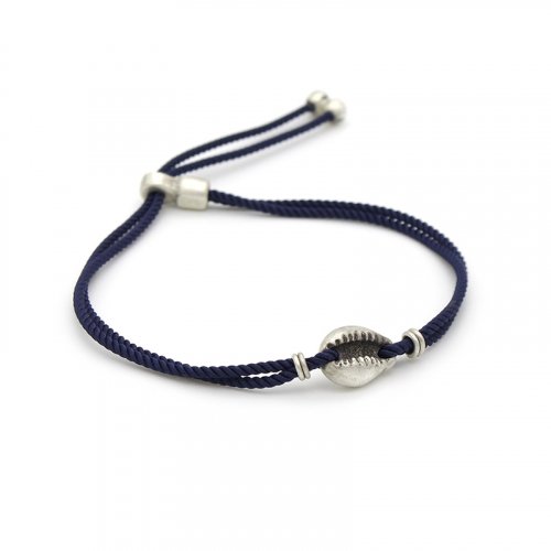 MUSINSA | ODDCOLLET Shell string bracelet (navy)