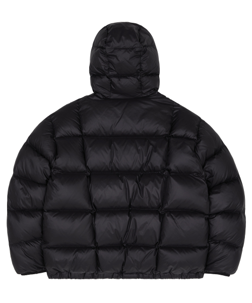 MUSINSA公式 | HOODHOOD High neck heavy duck down short padding black