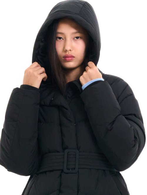 MUSINSA | GENERAL IDEA Belted duck down padding [BLACK] / WBC4L07501