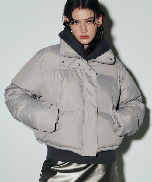 MUSINSA公式 | NICK&NICOLE NICOLE VOLUME PUFFER SHORT PADDING_GRAY