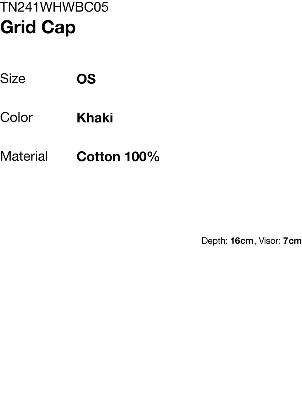 Grid Cap Khaki - 감도 깊은 취향 셀렉트샵 29CM