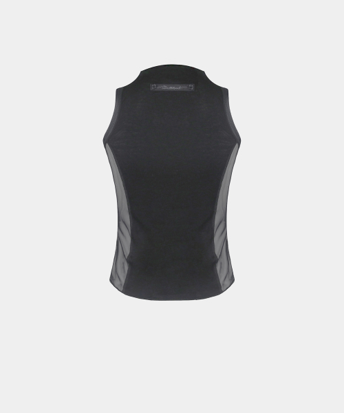 MUSINSA | BADBLOOD Second Skin Mockneck Tank - Charcoal