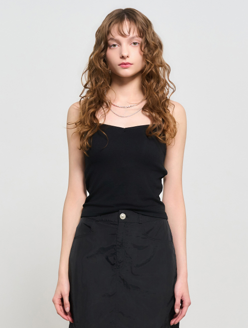 MUSINSA | GENERAL IDEA Basic Bra cap sleeveless [BLACK] / WBD2L01535