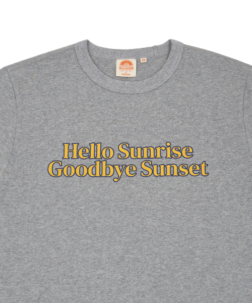 MUSINSA | HELLO SUNRISE HS Classic Typo Logo Tee_Heather Gray