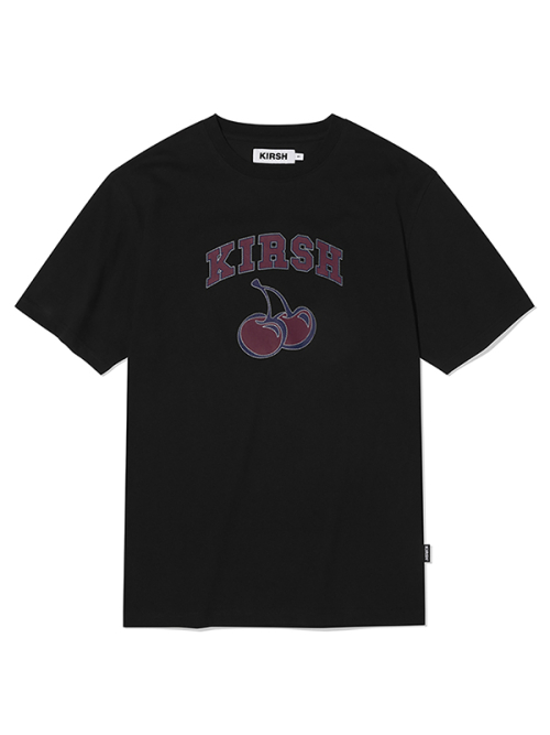 MUSINSA | KIRSH Arch Cherry Logo T-Shirt [Black]