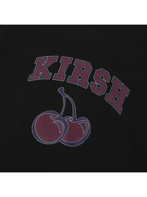 MUSINSA | KIRSH Arch Cherry Logo T-Shirt [Black]