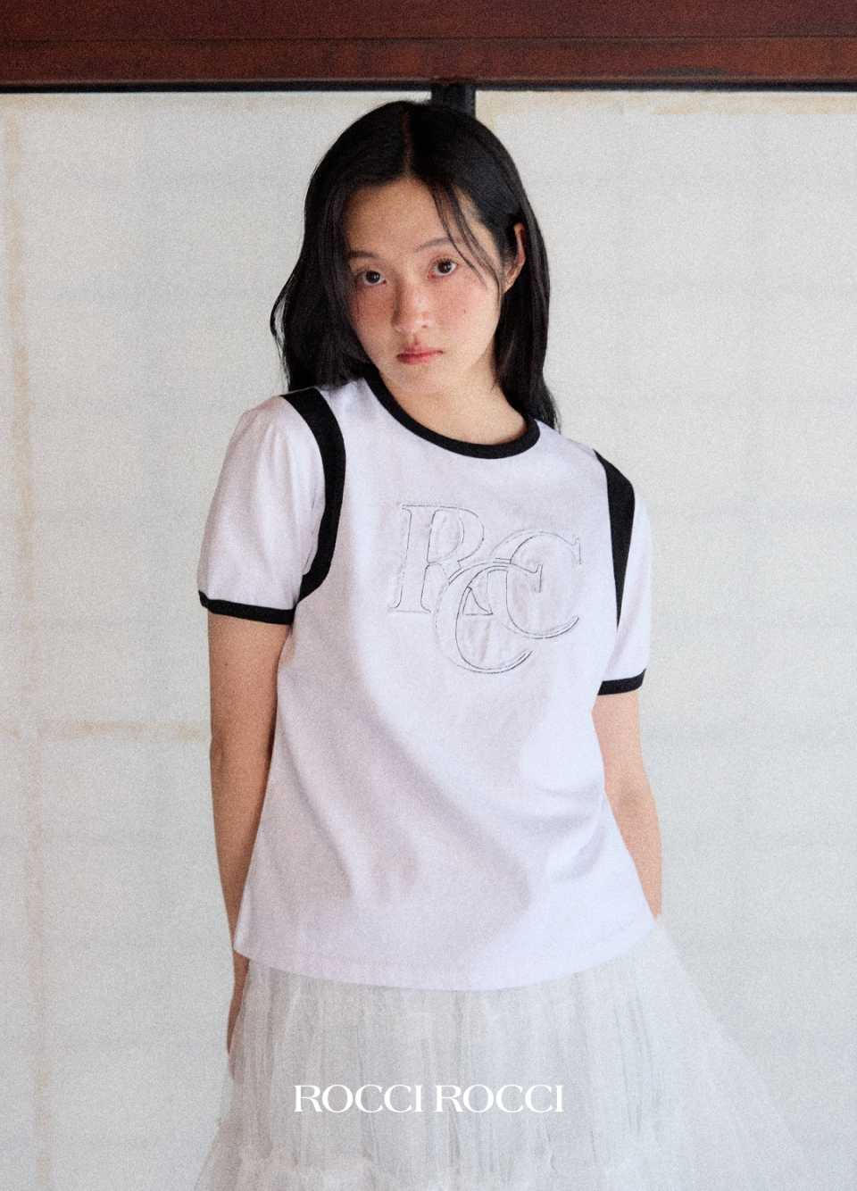 로씨로씨(ROCCI ROCCI) RCC Patch Ringer T-shirt [WHITE] - 사이즈 & 후기 | 무신사