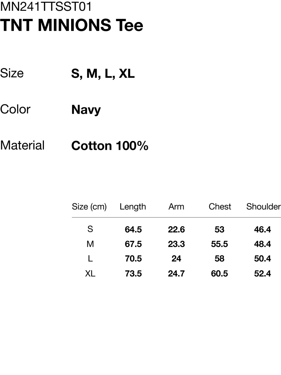 TNT MINIONS Tee Navy - 감도 깊은 취향 셀렉트샵 29CM