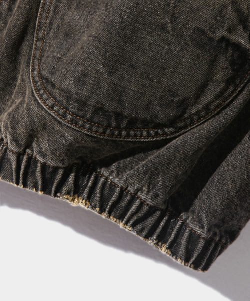 MUSINSA | DIMITRI BLACK VLAD Washed Slash Denim Hooded Jacket_Dust Black