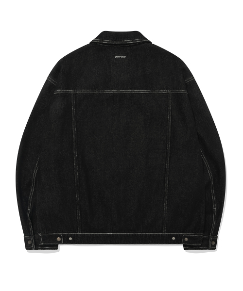 MUSINSA | WACKY WILLY Denim Trucker Jacket Black