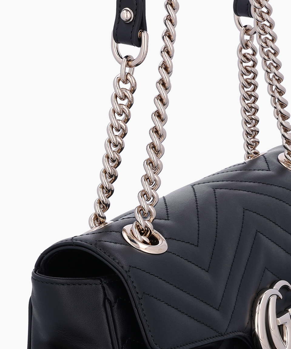 MUSINSA | GUCCI GG Marmont Small Multi Pocket Shoulder Bag - Black / 795228AADPJ1000