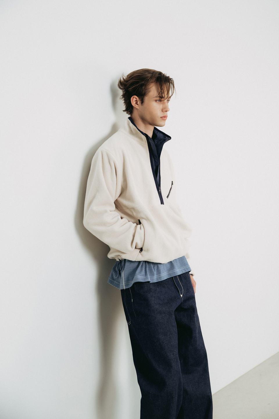 셔터(SHIRTER) REVERSIBLE FLEECE JACKET (IVORY) - 사이즈 & 후기 | 무신사