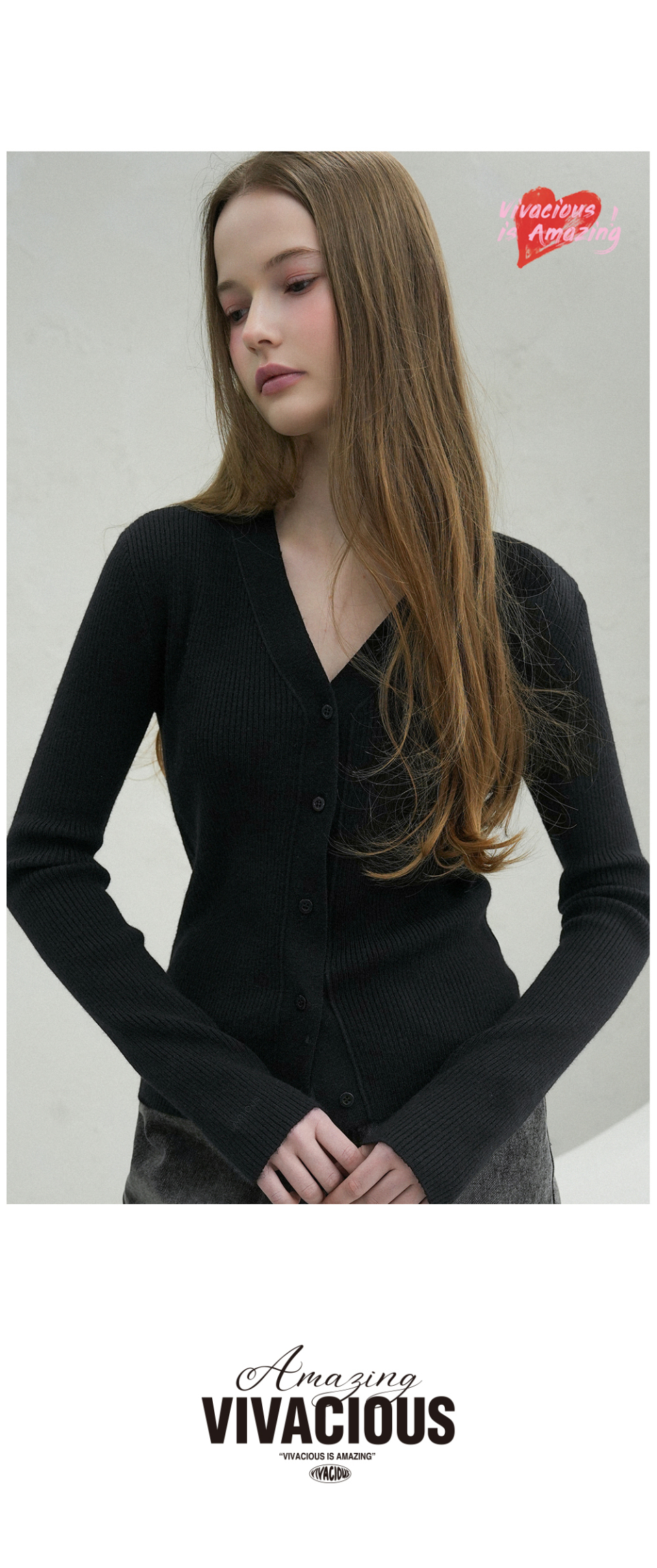 V-neck rib cardigan - 5COL - 감도 깊은 취향 셀렉트샵 29CM