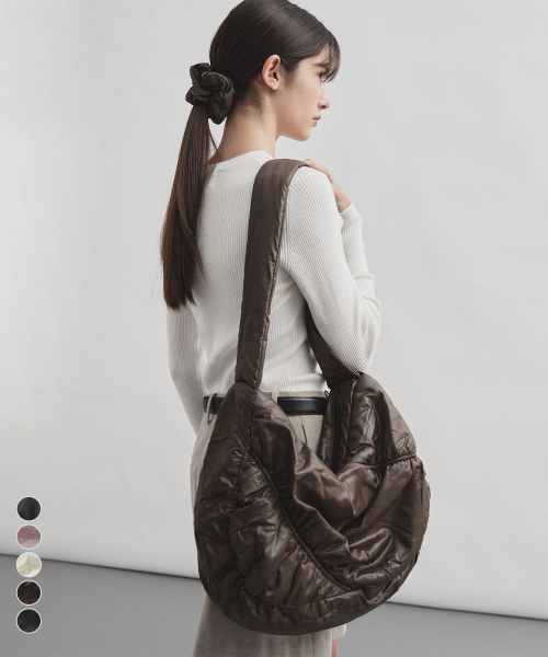 MUSINSA | MONGDOL [5color] Shirring Point Padding Big Bag MDBG007