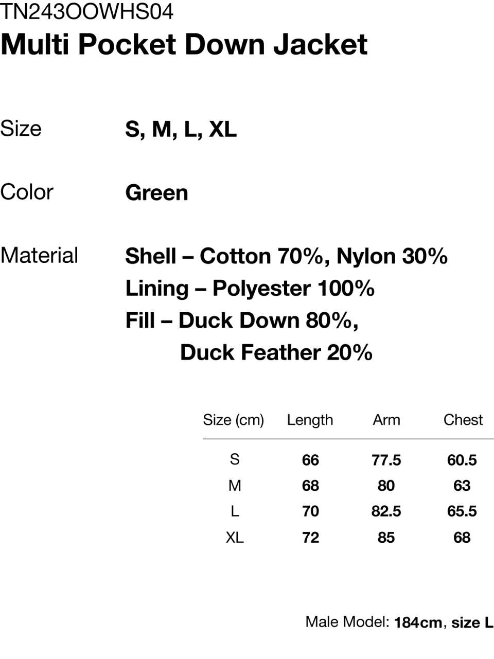 Multi Pocket Down Jacket Green - 감도 깊은 취향 셀렉트샵 29CM