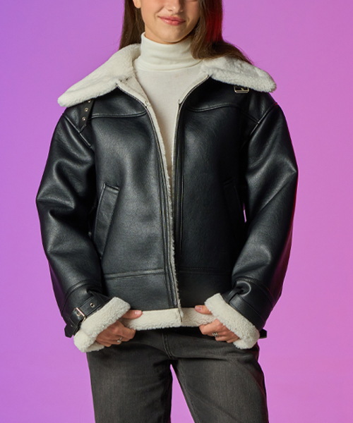 MUSINSA | KOLEAT (Unisex) B3 Sleeve Belt Overfit Mustang Jacket [Black ...