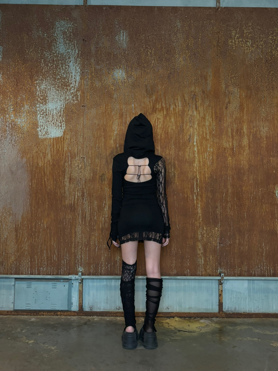 MUSINSA | BNFROM From lace hood ops