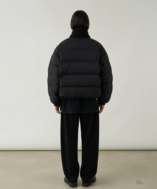 MUSINSA | LAFUDGESTORE Duckdown minimal puffer short padding_Black