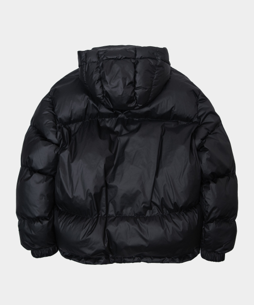 MUSINSA | BLACK MOMENT Basic string hood puffer cap padded jumper ...