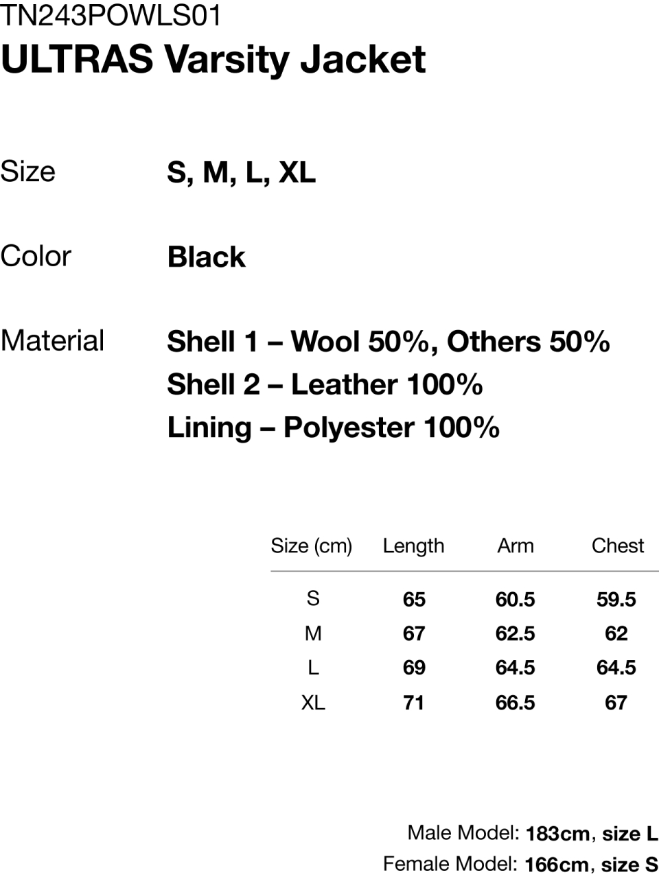 ULTRAS Varsity Jacket Black - 감도 깊은 취향 셀렉트샵 29CM