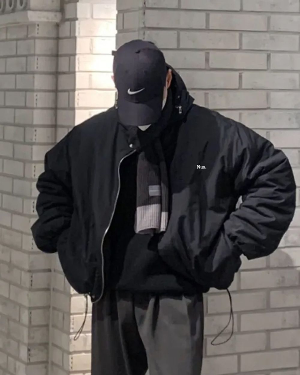 너스(NUS) YEI Logo Hood Padding Jacket (black) - 사이즈 & 후기 | 무신사