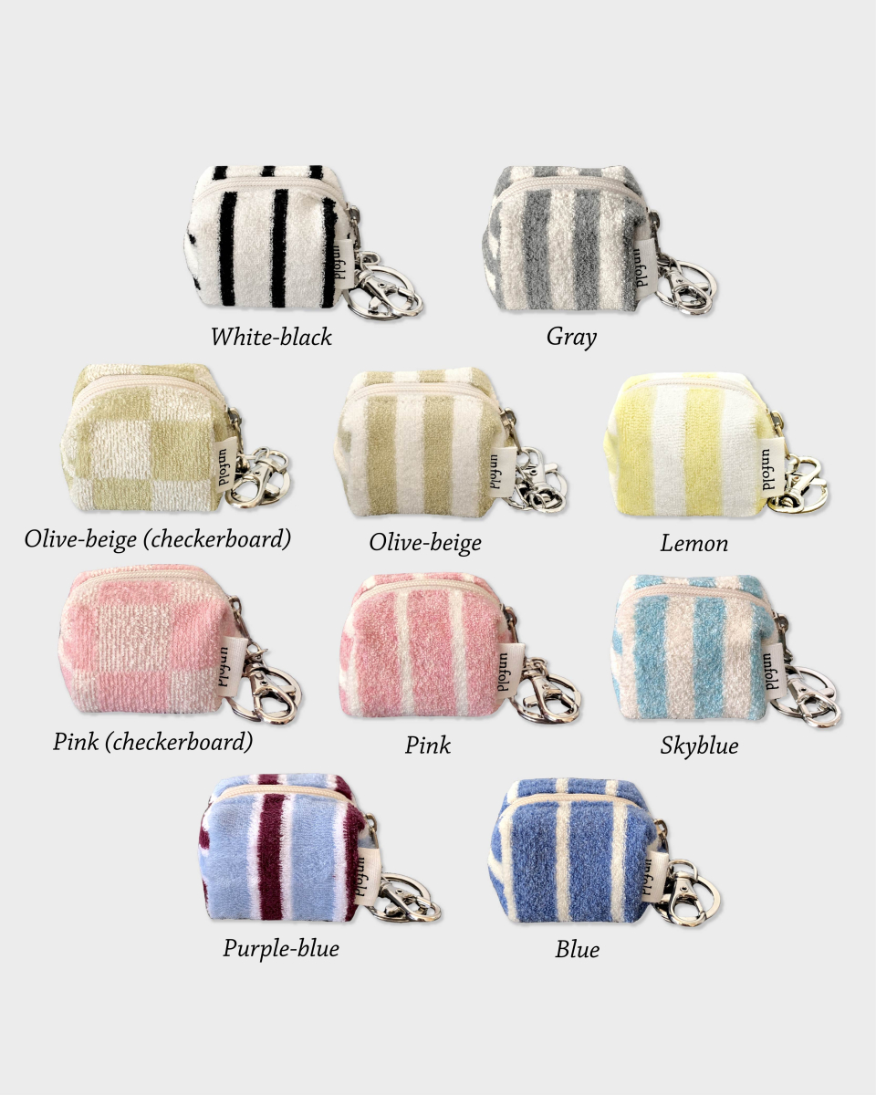 MUSINSA公式 | UNFOLD Mini Terry pouch key ring (2 packs)