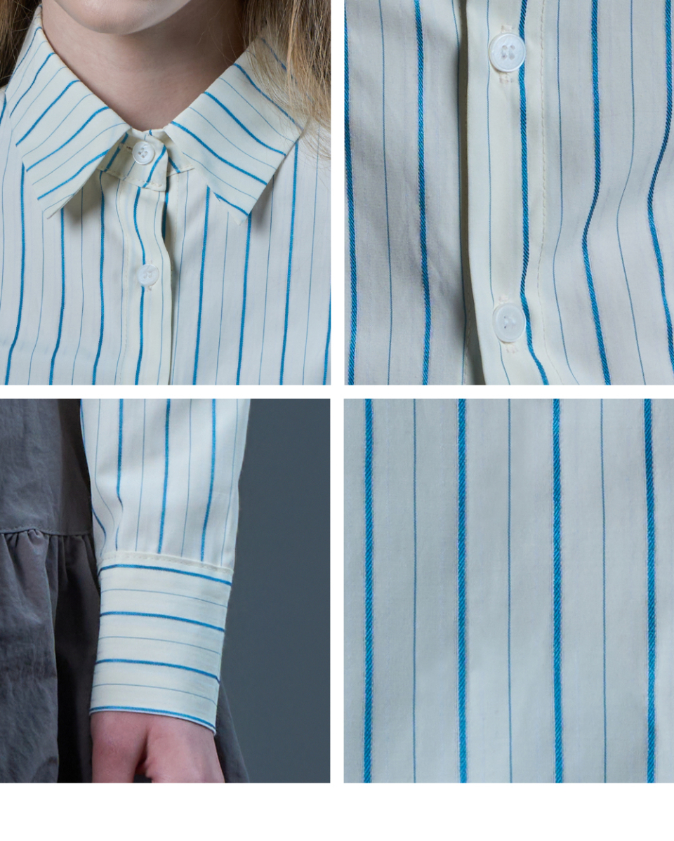 [CP] 멜빈 스트라이프 클래식 베이직 셔츠 [IVORY] - 감도 깊은 취향 셀렉트샵 29CM