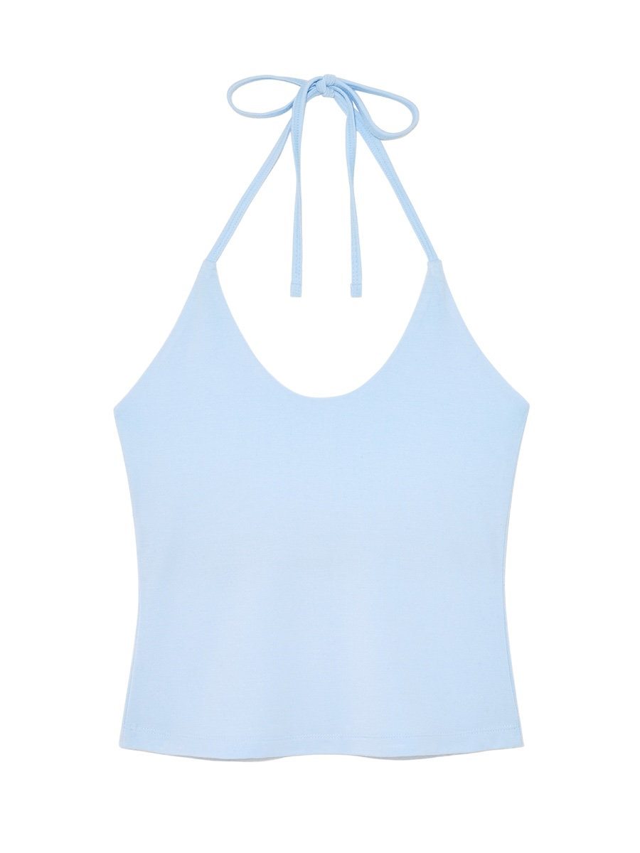 MUSINSA公式 | GLOWNY AIR HALTER NECK TANK (4 Colors)