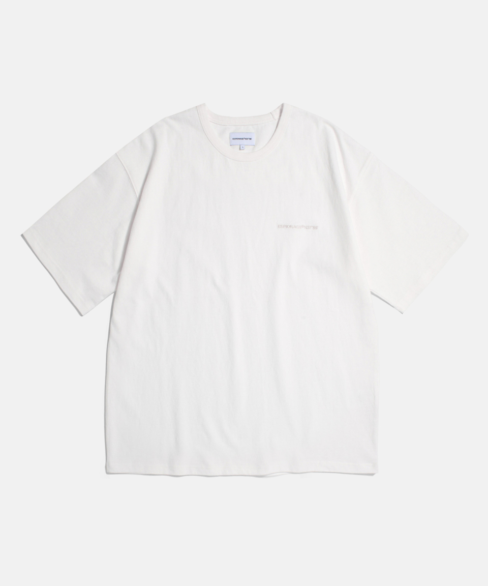 MUSINSA | ESPIONAGE Standard Logo Heavyweight Tee Off White