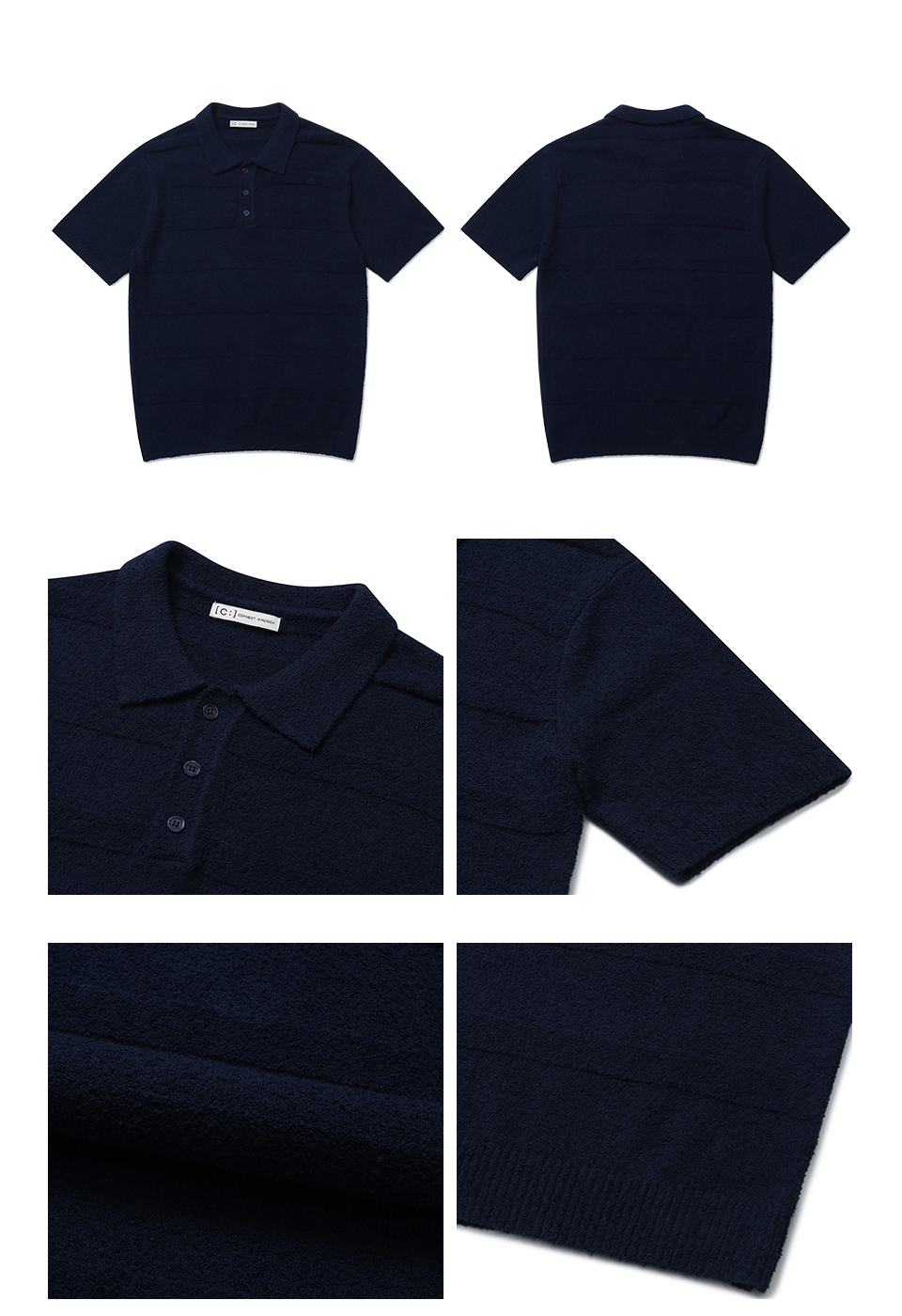 MUSINSA | CONNECT KINLOCH Terry Button Collar Short Sleeve Knit (Light ...