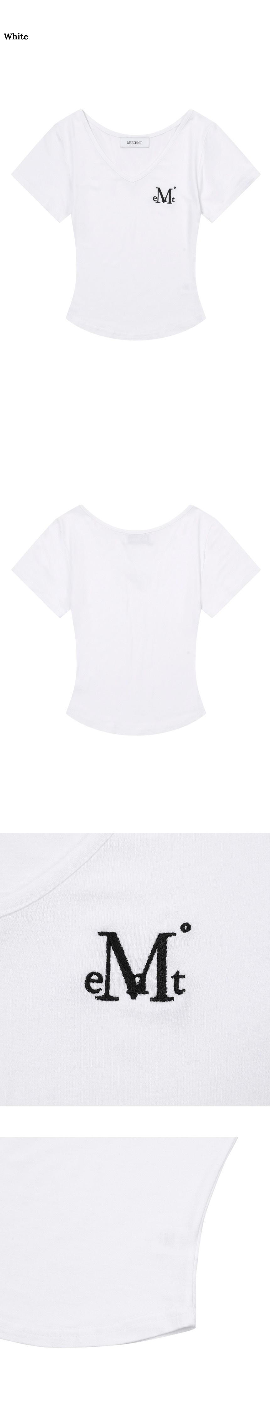 MUSINSA公式 | MUCENT Onyx See-Through Signature Logo V-Neck Crop Short ...