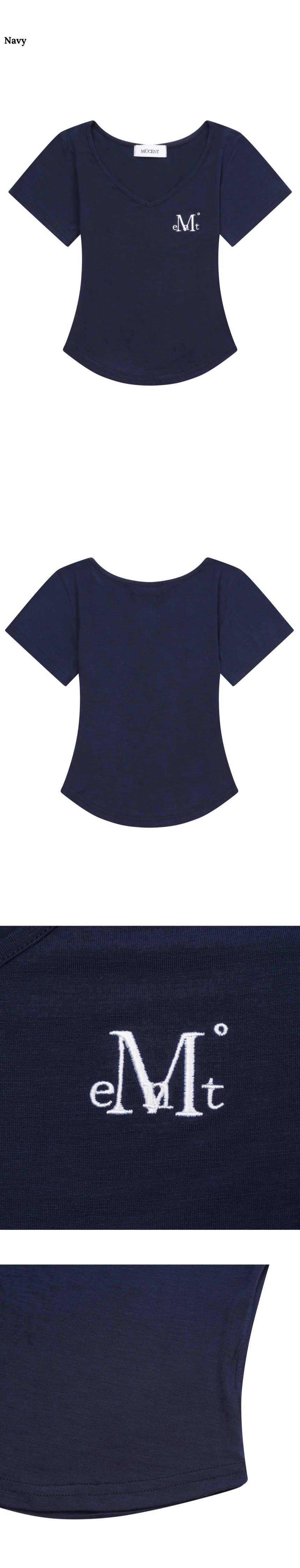 MUSINSA公式 | MUCENT Onyx See-Through Signature Logo V-Neck Crop Short ...