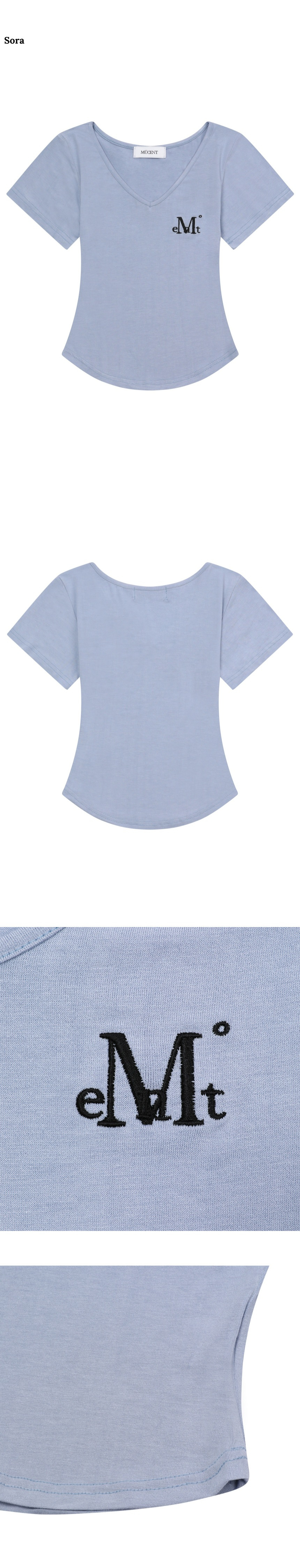 MUSINSA公式 | MUCENT Onyx See-Through Signature Logo V-Neck Crop Short ...