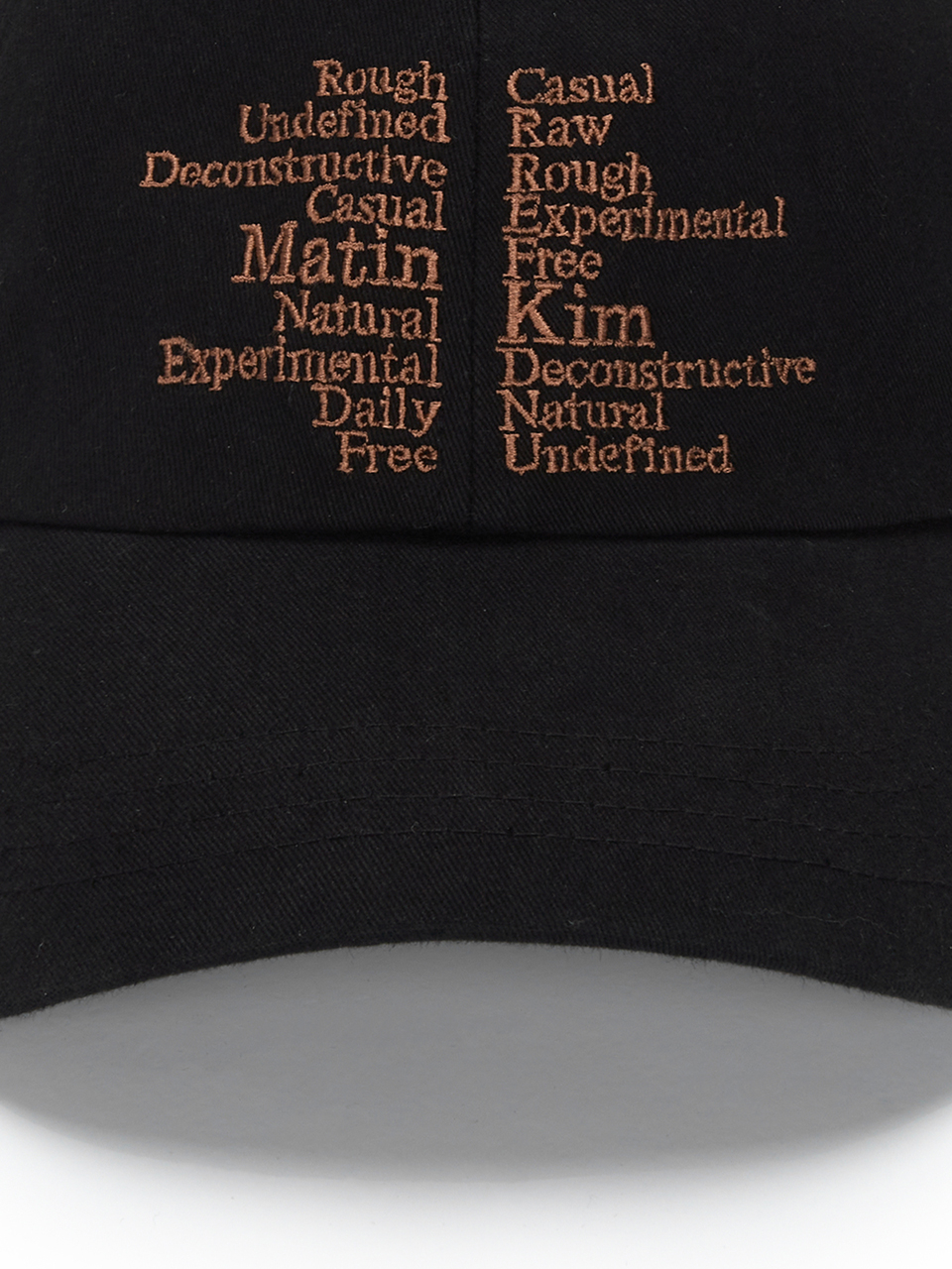 MUSINSA公式 | MATIN KIM KEYWORD LETTERING BALL CAP IN BLACK