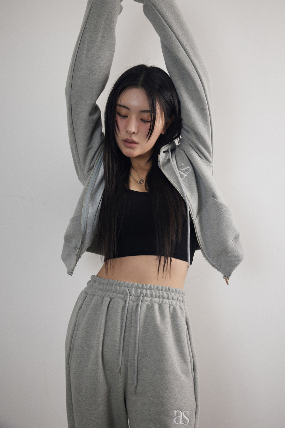 MUSINSA公式 | ASON BASIC TRAINING HOOD ZIP-UP / GRAY
