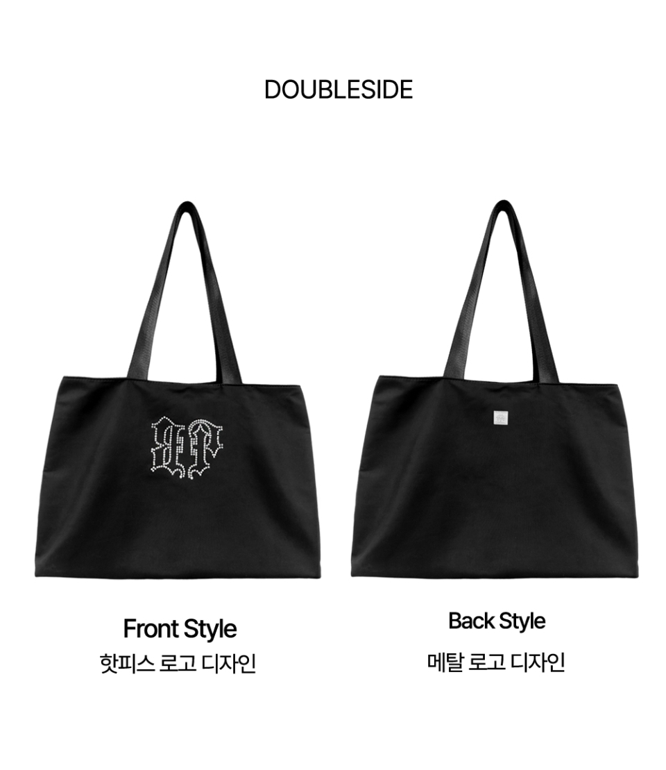 MUSINSA | BLACK PURPLE Crystal DoubleSide Bag BP