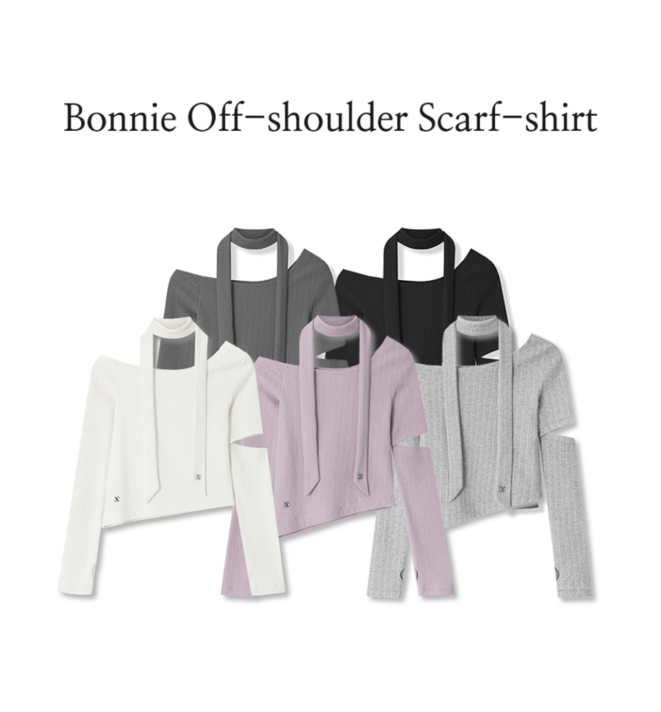 어반드레스(AVANDRESS) Bonnie Off-shoulder Scarf T-shirt - 5COL - 사이즈 & 후기 | 무신사