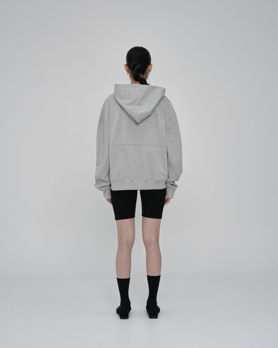구보(GUVO) Light-duty zip-up hoodie, melange-grey - 사이즈 & 후기 | 무신사
